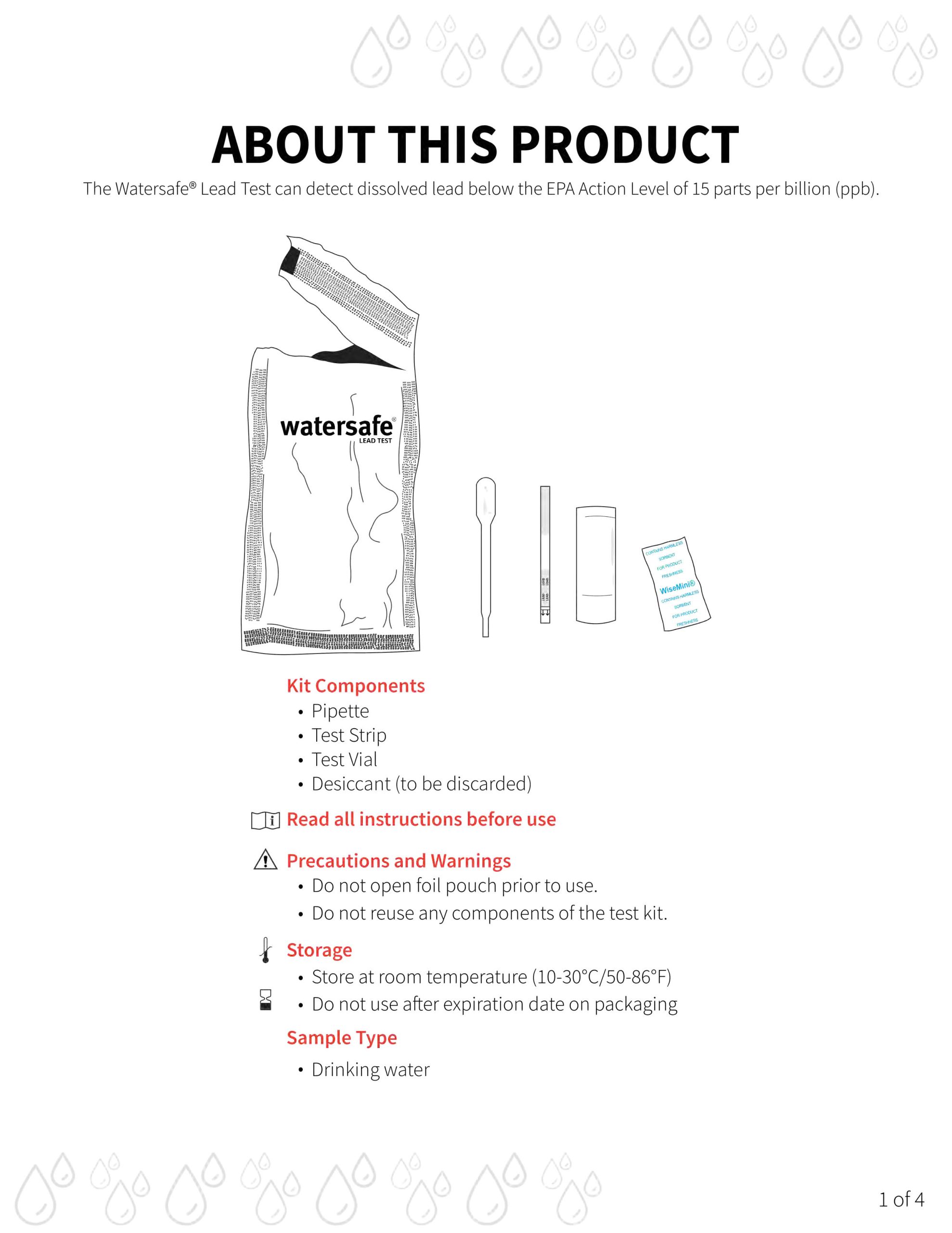 Watersafe® Lead Test Instruction Manual
